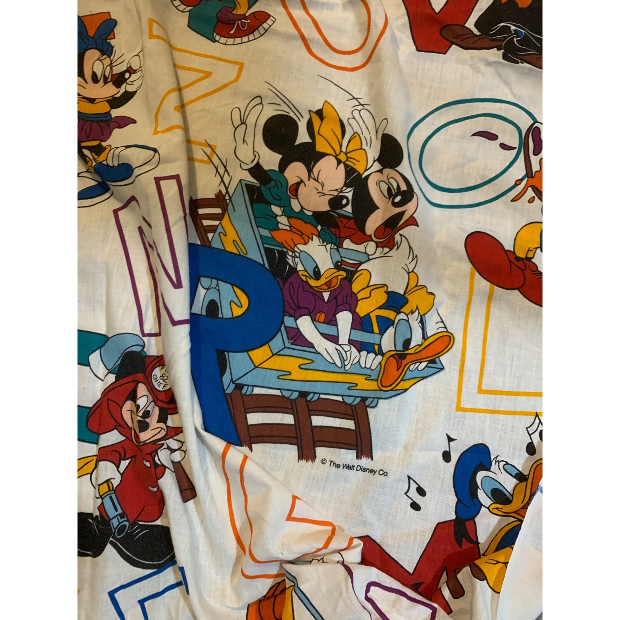The Walt Disney Company Dundee Vintage Toddler Sheet Set Mickey Mouse ...