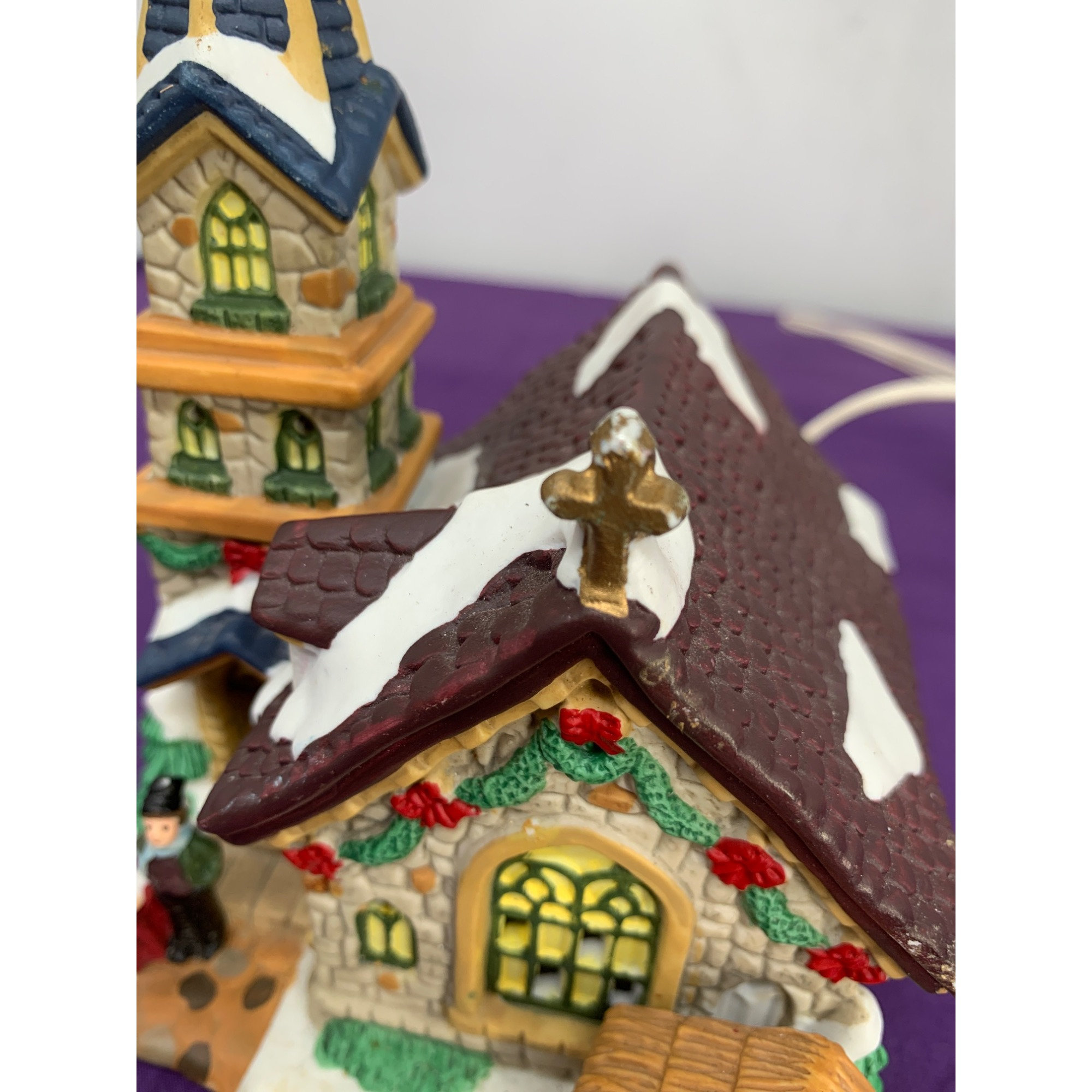 2001 Victorian Village, TM Christmas Porcelain Church Nativity Scene ...