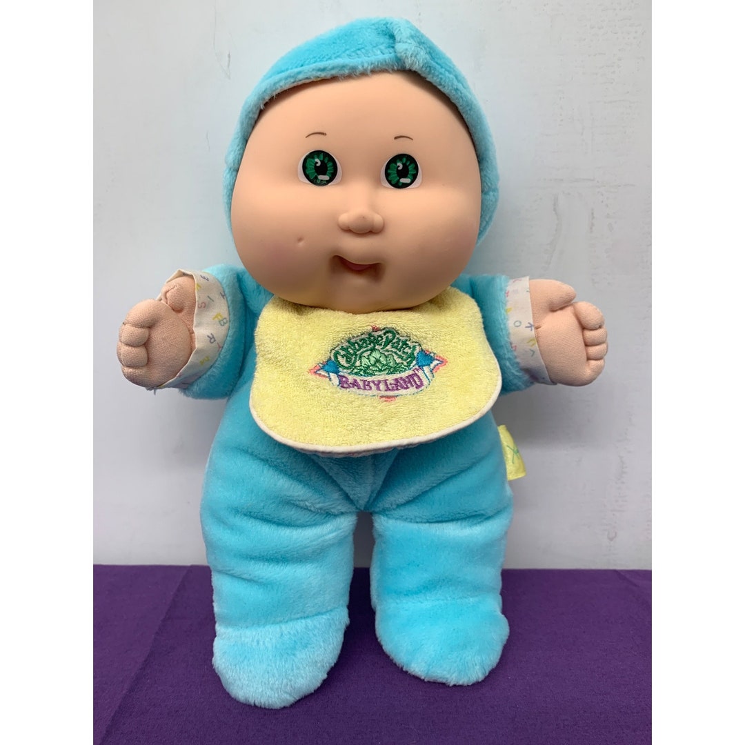 Cabbage Patch Kids 1987 Babyland Boy Green Eyes Rattle Blue Outfit ...