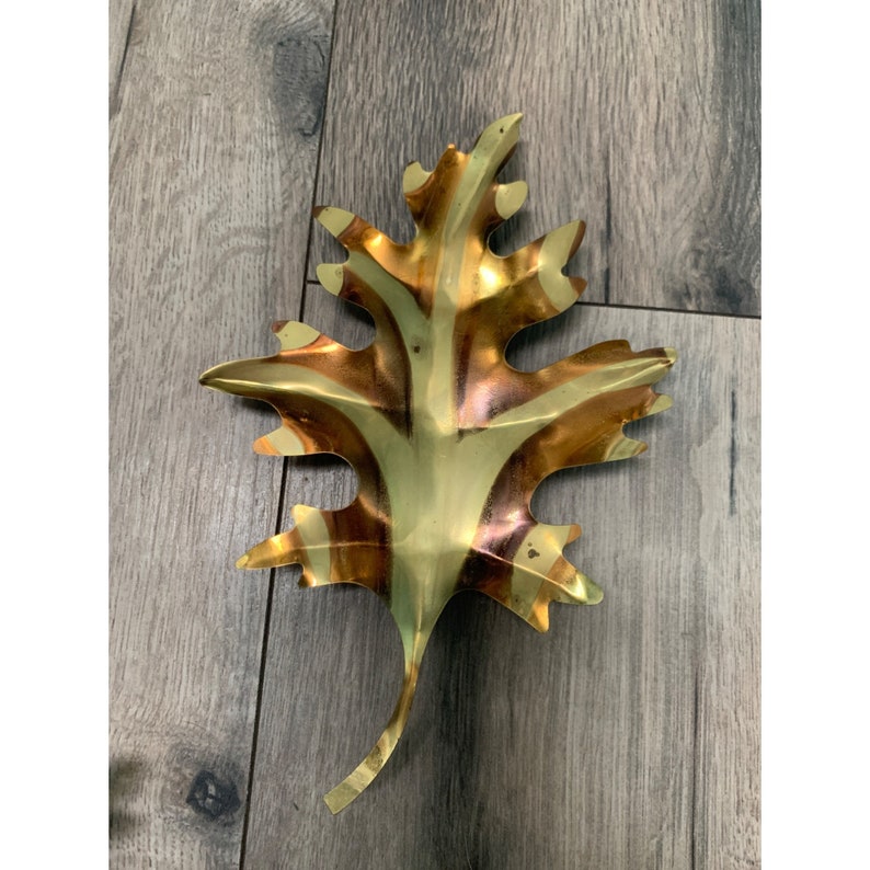 Vintage Oak Leaf Fall Autumn Metal Wall Decor 80's 3D Sculpture Wall ...
