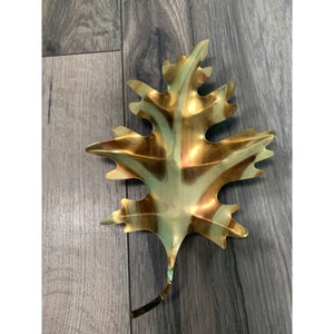 Vintage Oak Leaf Fall Autumn Metal Wall Decor 80's 3D Sculpture Wall ...
