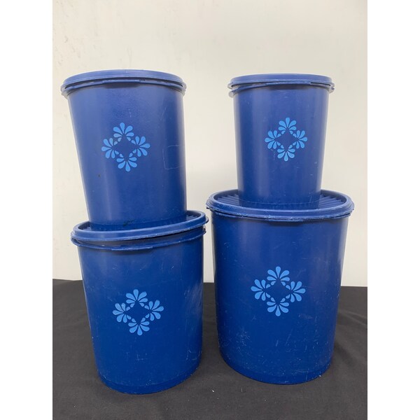 Blue Canisters - Etsy