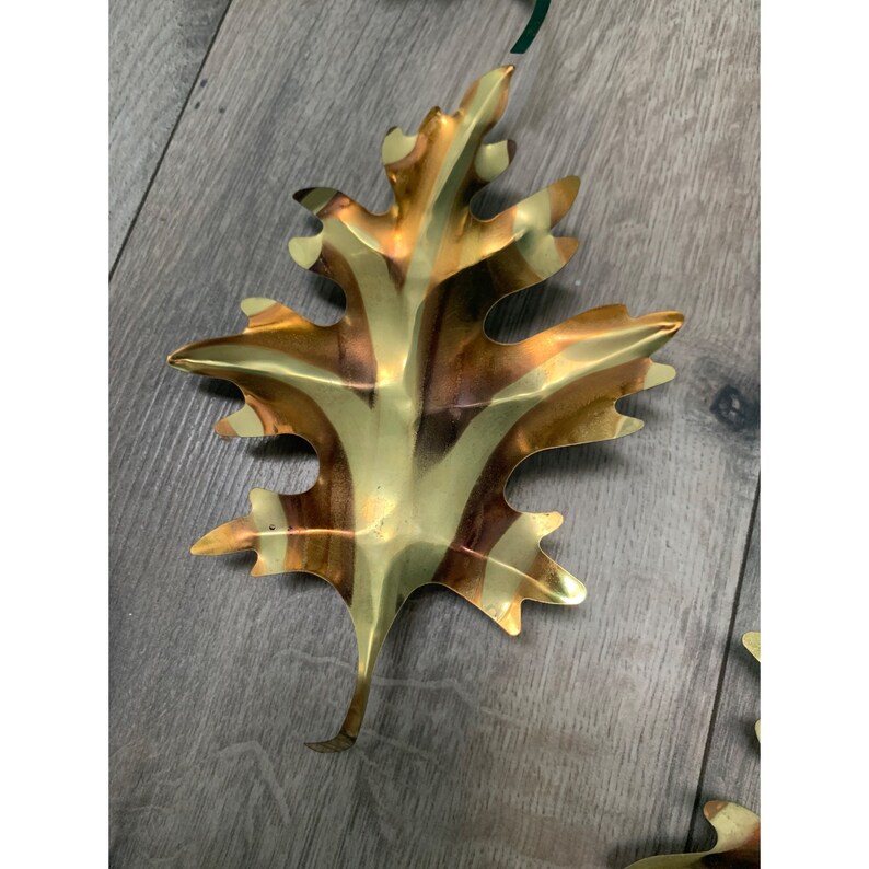 Vintage Oak Leaf Fall Autumn Metal Wall Decor 80's 3D Sculpture Wall ...