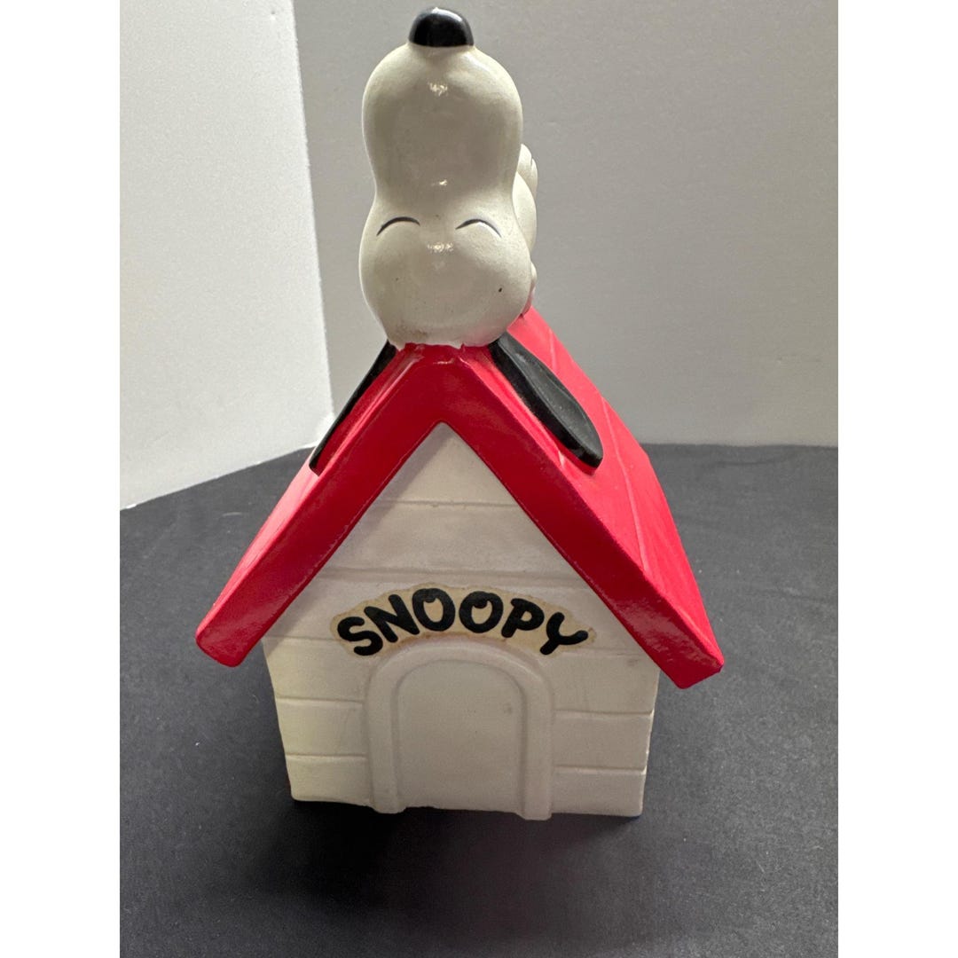 Vintage 1970 Snoopy Plastic Coin Bank by Determined Productions - Etsy