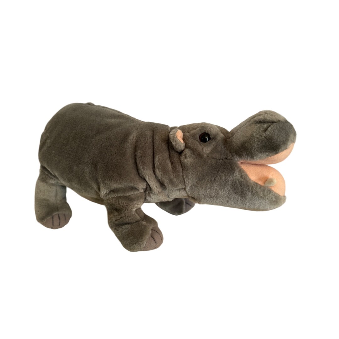 Fiesta 14 Standing Gray Hippo Plush Toy Stuffed Animal Soft Cuddly - Etsy