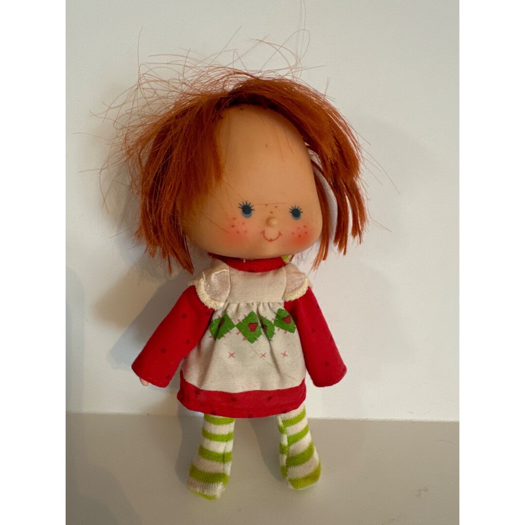 Vintage Strawberry Shortcake Doll Small 5" Red Hair Freckles Dress ...