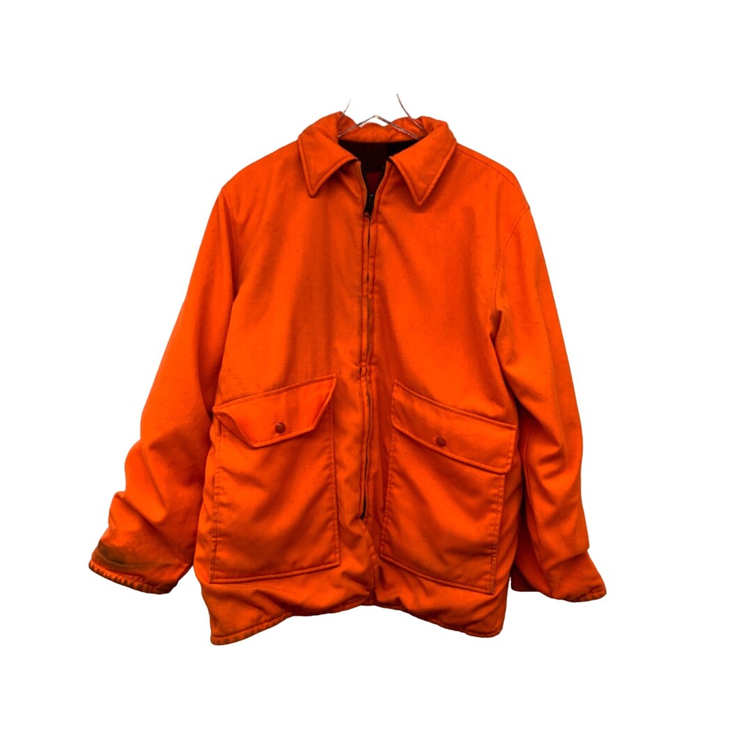 Woolrich Mens LG Vintage Wool Buffalo Red Plaid Reversible Hunters ...