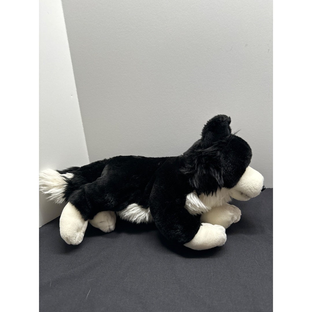 Animal Alley Border Collie Plush Toy 16 Stuffed Dog Black & White Soft ...