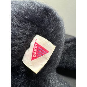 Vintage 1992 Dakin Teddy Bear Plush Toy 18" Dark Blue Tan With Red ...