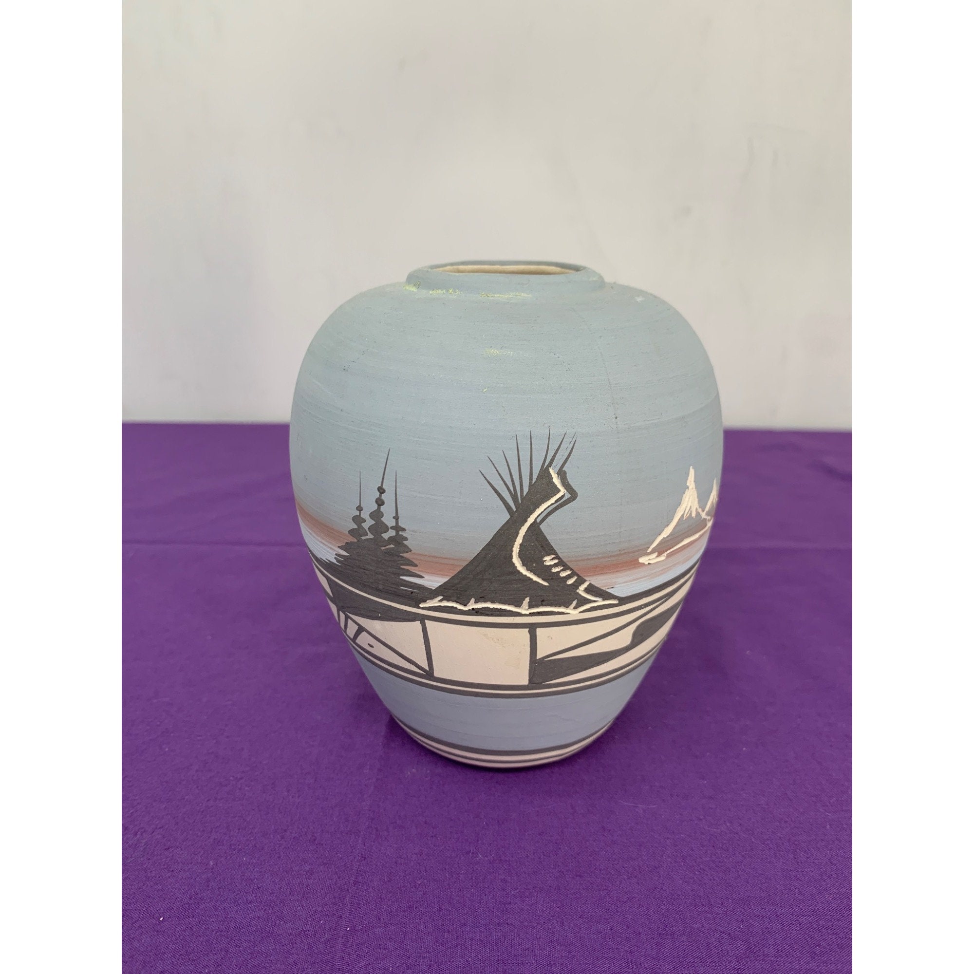 Native American Handmade Pottery Signed Todiic Wiind Southwestern 5 ...