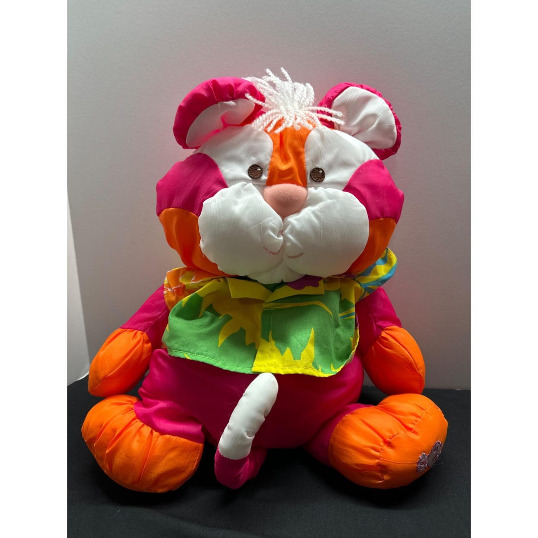 Vintage Fisher Price Puff a Lumps Puff A Lump Toy Plush Tiger Cat 17 ...