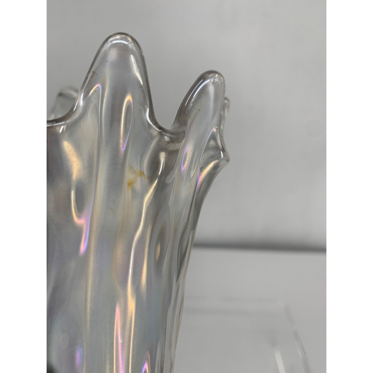 Northwood Tree Trunk White Opalescent Iridescent Pre 1940 Swung Glass ...