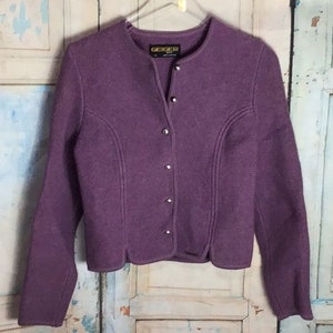 Geiger of Austria Womans 40 MED Purple Boiled Wool Tyrol Vintage ...