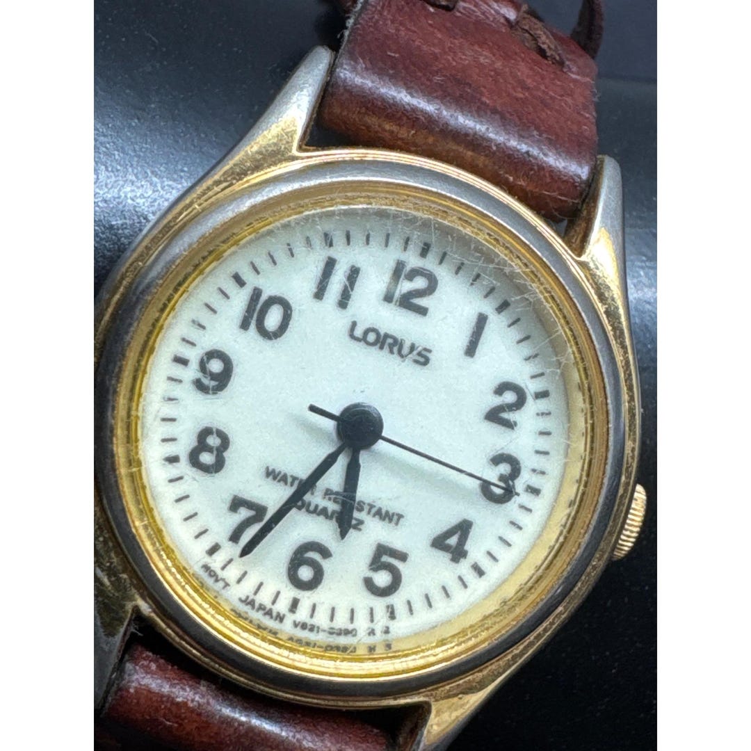 Lorus Womens Gold-tone Lume Glow Face Watch With Braided Leather Strap ...