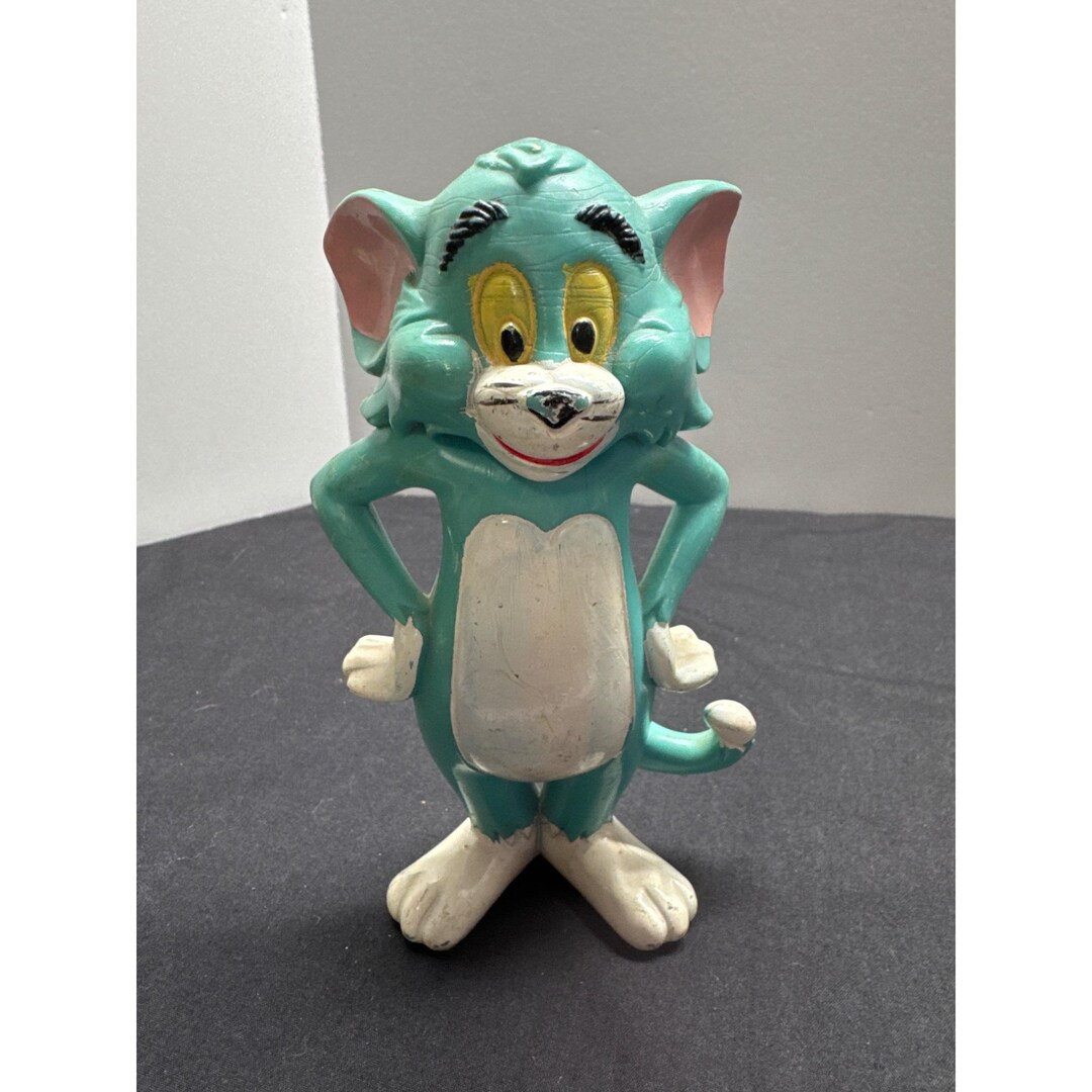 Vintage Tom Plastic Figurine Cartoon Collectible Character With Hands ...