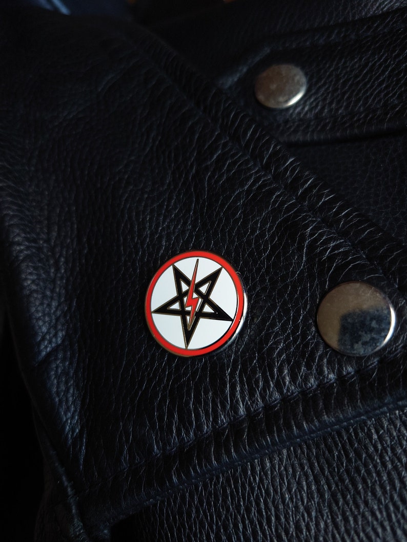 Lightning Pentagram Satanic Badge Lapel Pin LIMITED EDITION - Etsy