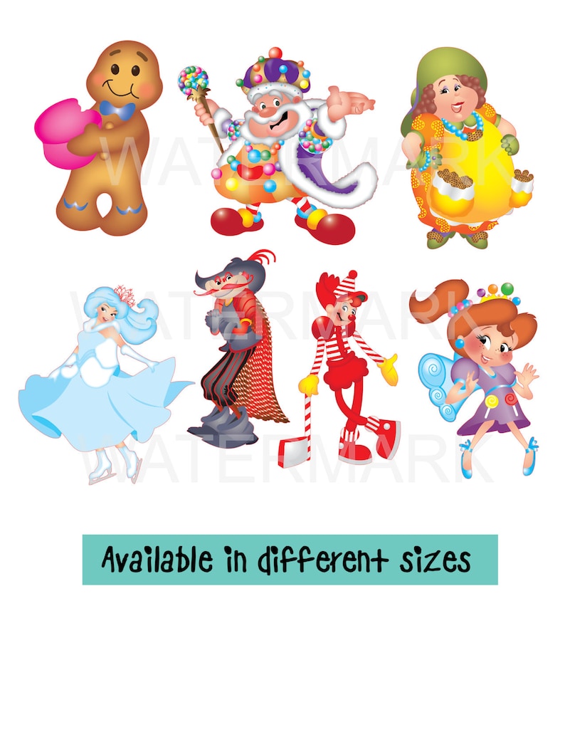 Candyland Candy Game Sweets Characters Theme for Toppers Banners ...