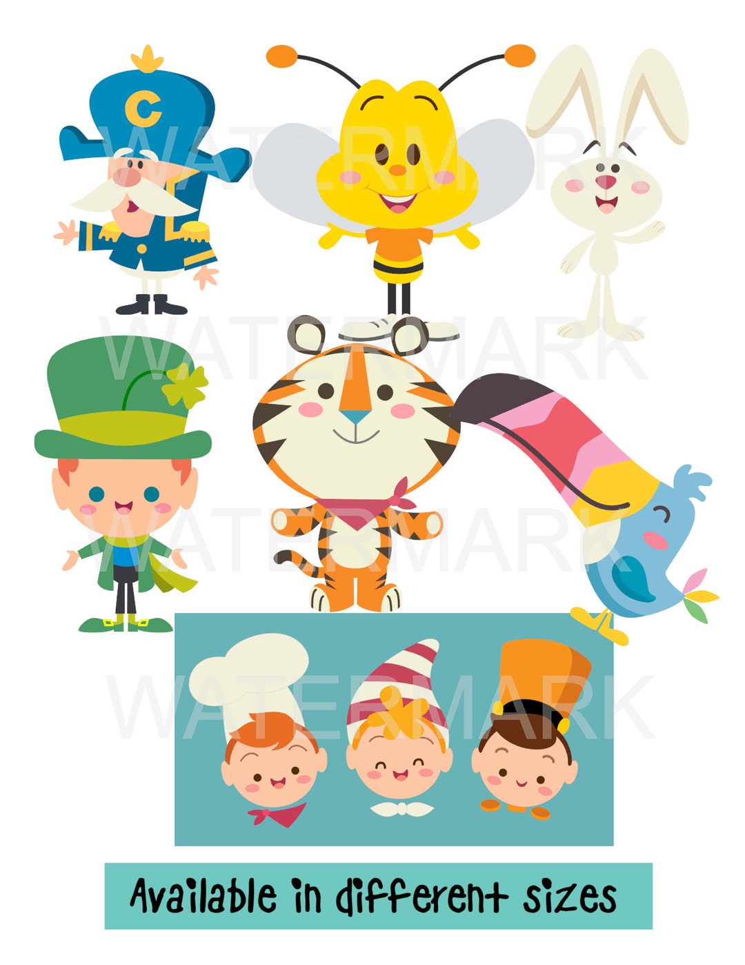 Cereal Captain Crunch Rice Krispies Characters Theme for Toppers ...