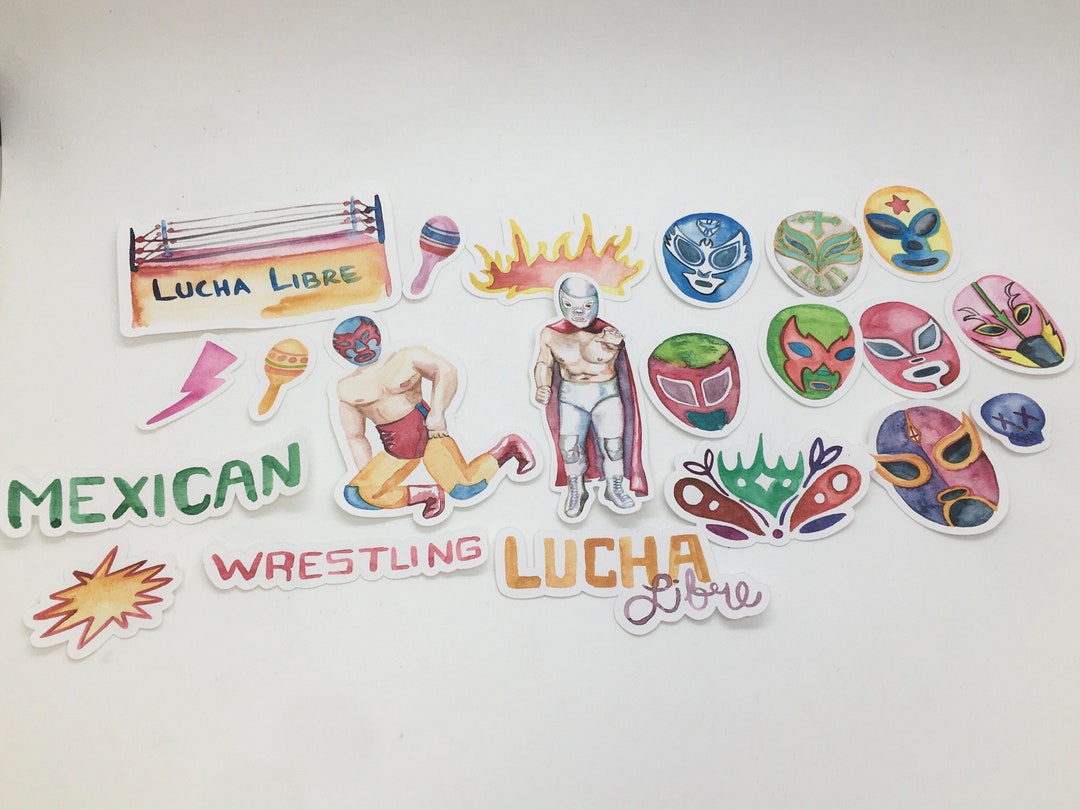 Lucha Libre Mexican Wrestling Masks Sports Games Boys Athlete Die Cuts ...