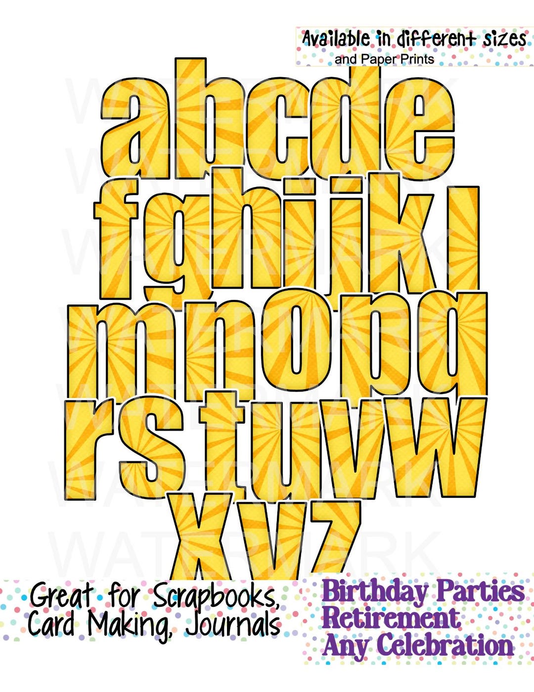 Alphabet Sun Shiny Summer Theme Title Play Paper Cutout Birthday ...