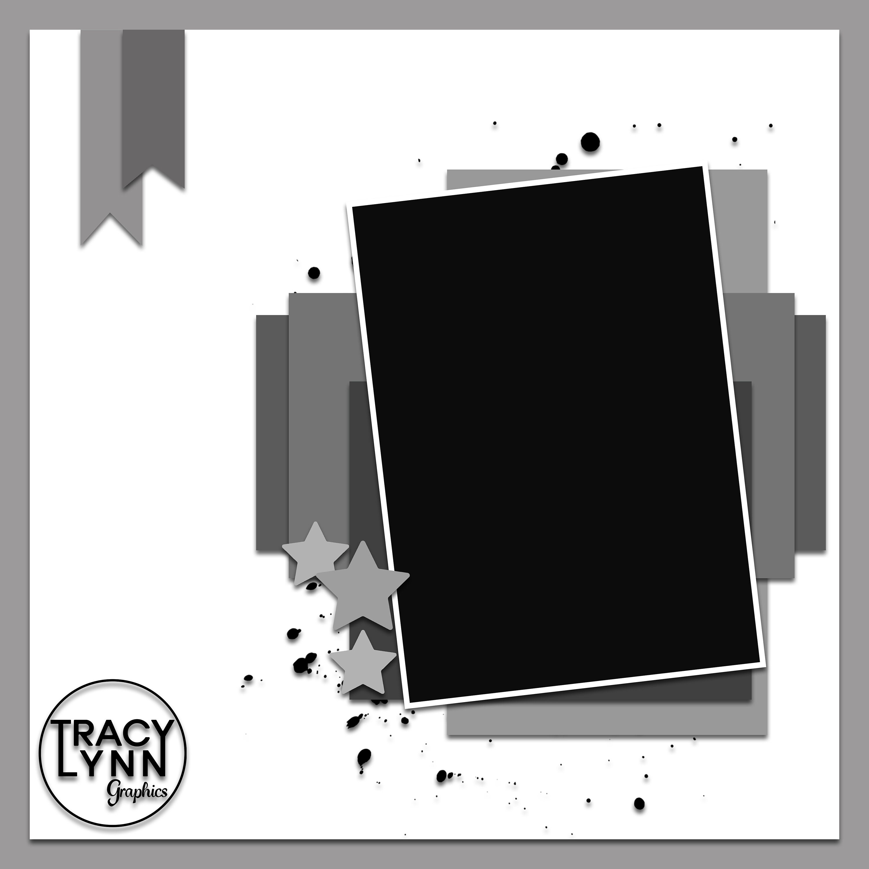 12x12 Scrapbook Page Layout Template 2 - Etsy