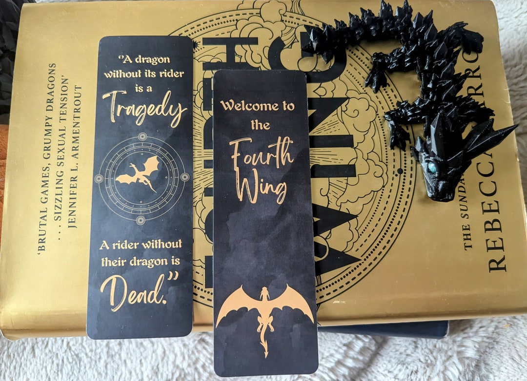 Fourth Wing Bookmark Rider Quote Dragons Bookmark Fantasy - Etsy UK