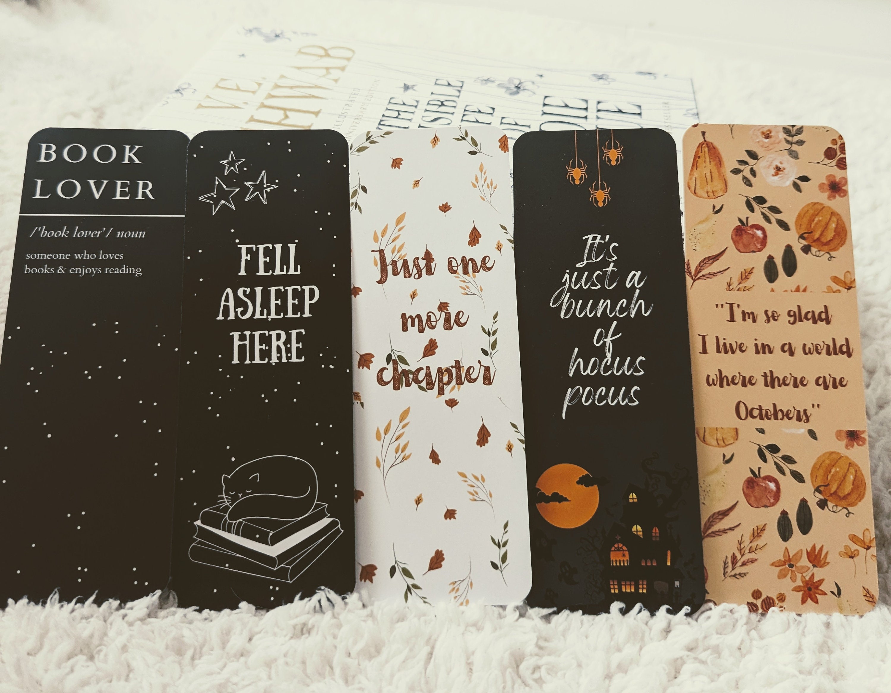 Just One More Chapter Bookmark Book Lovers Gift Reading Gift Autumnal ...