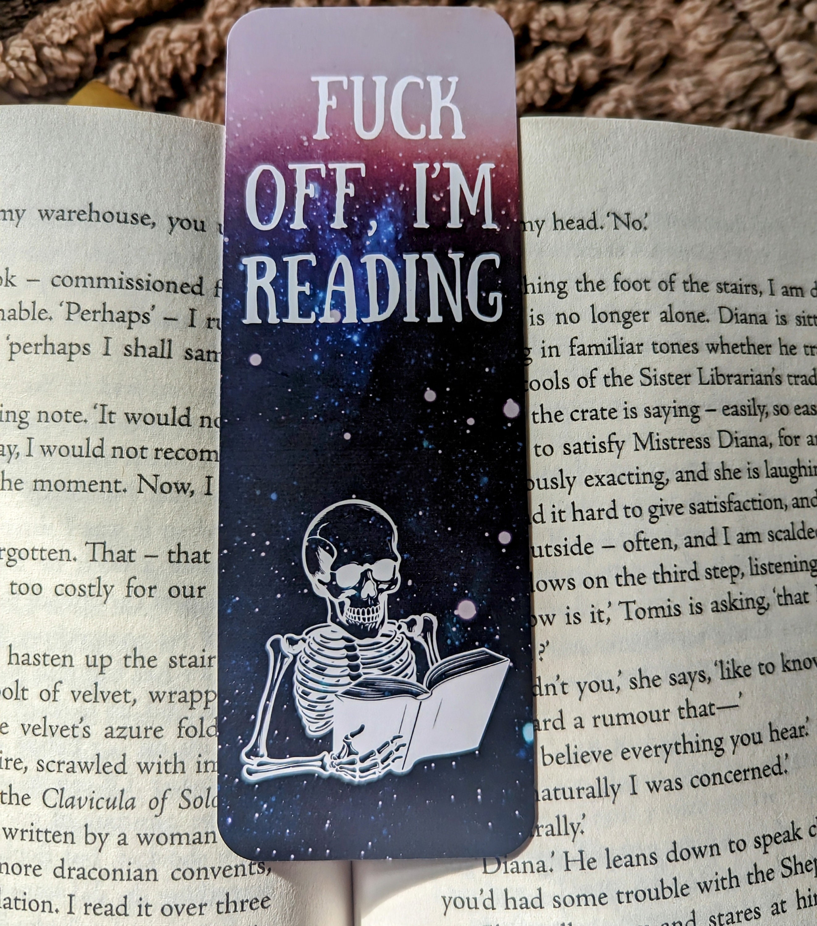 F off I'm Reading Bookmark Sweary Bookmark Unique Design Gothic Reading ...