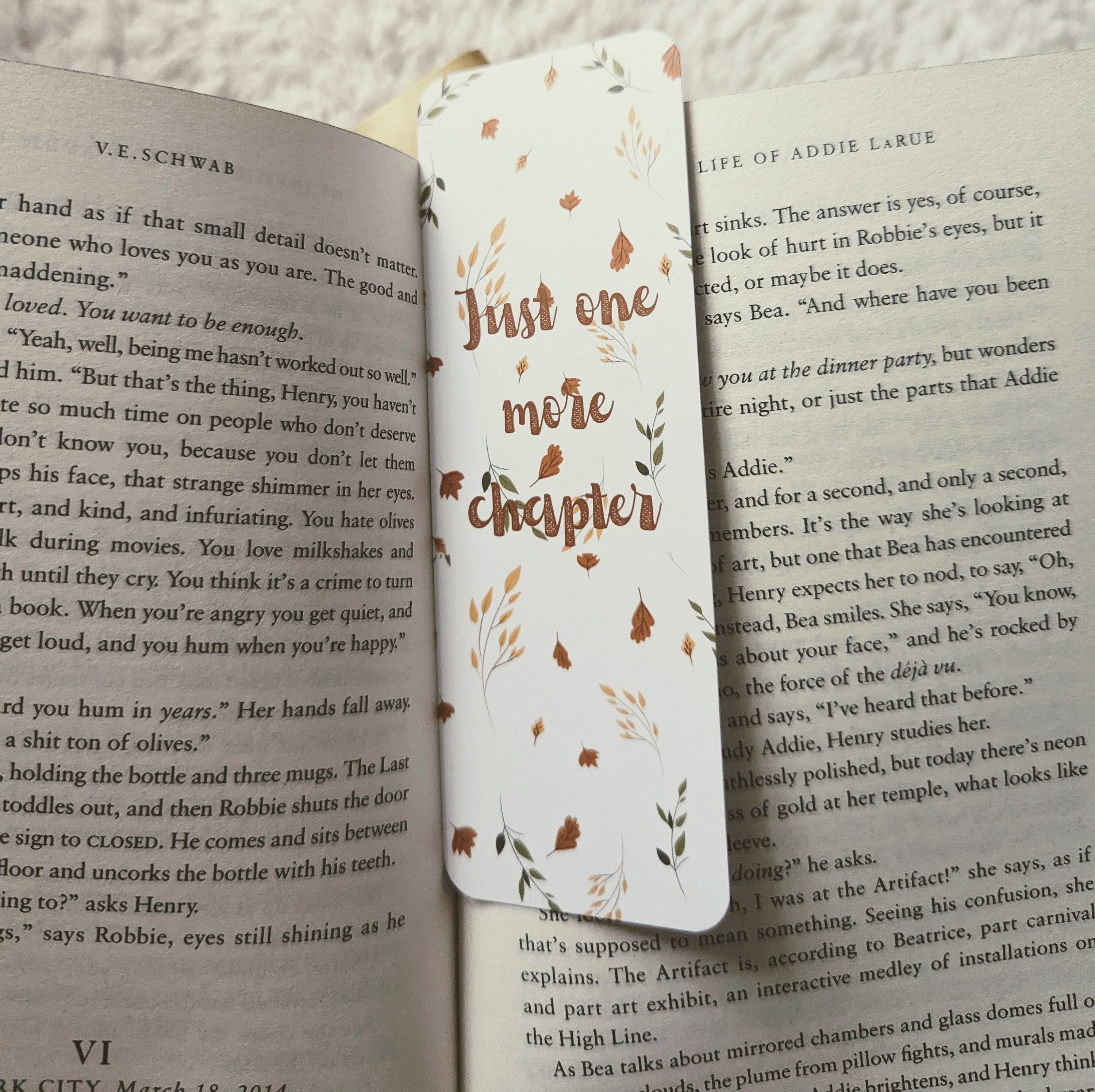 Just One More Chapter Bookmark Book Lovers Gift Reading Gift Autumnal ...