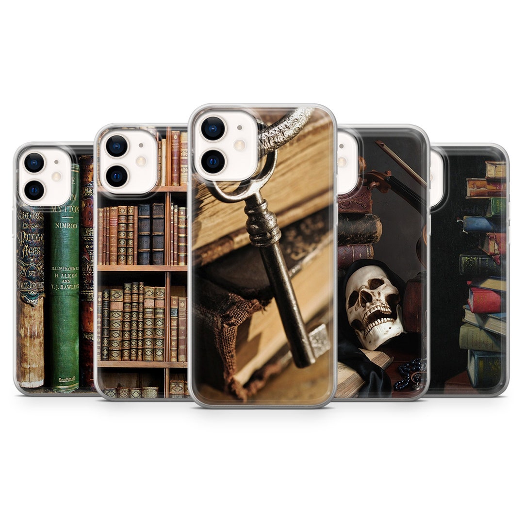 Books Bookshelf Library Reading Case for iPhone 15, 14, 13 Pro Max, 12 ...