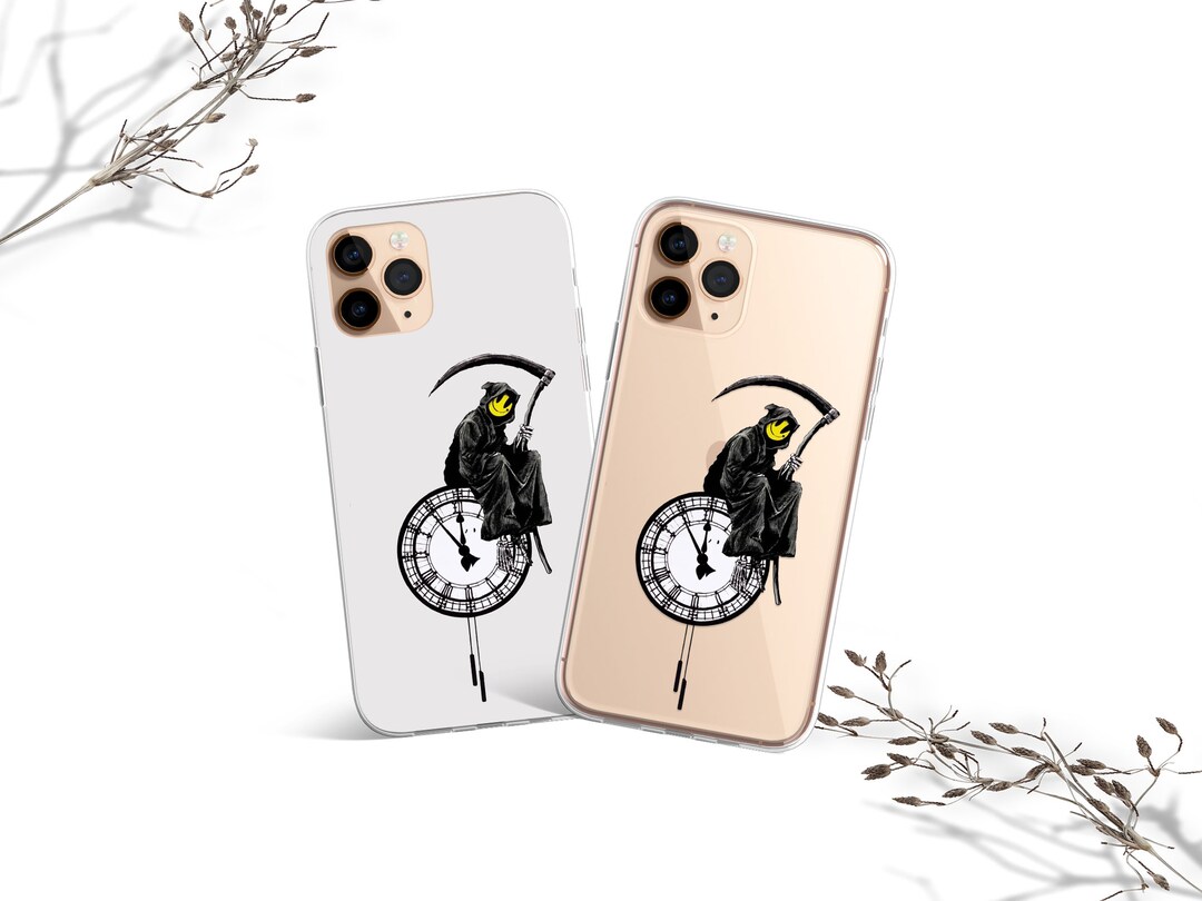 Grim Reaper Banksy Street Art Graffiti Case for iPhone 15,14,13 Pro 12 ...