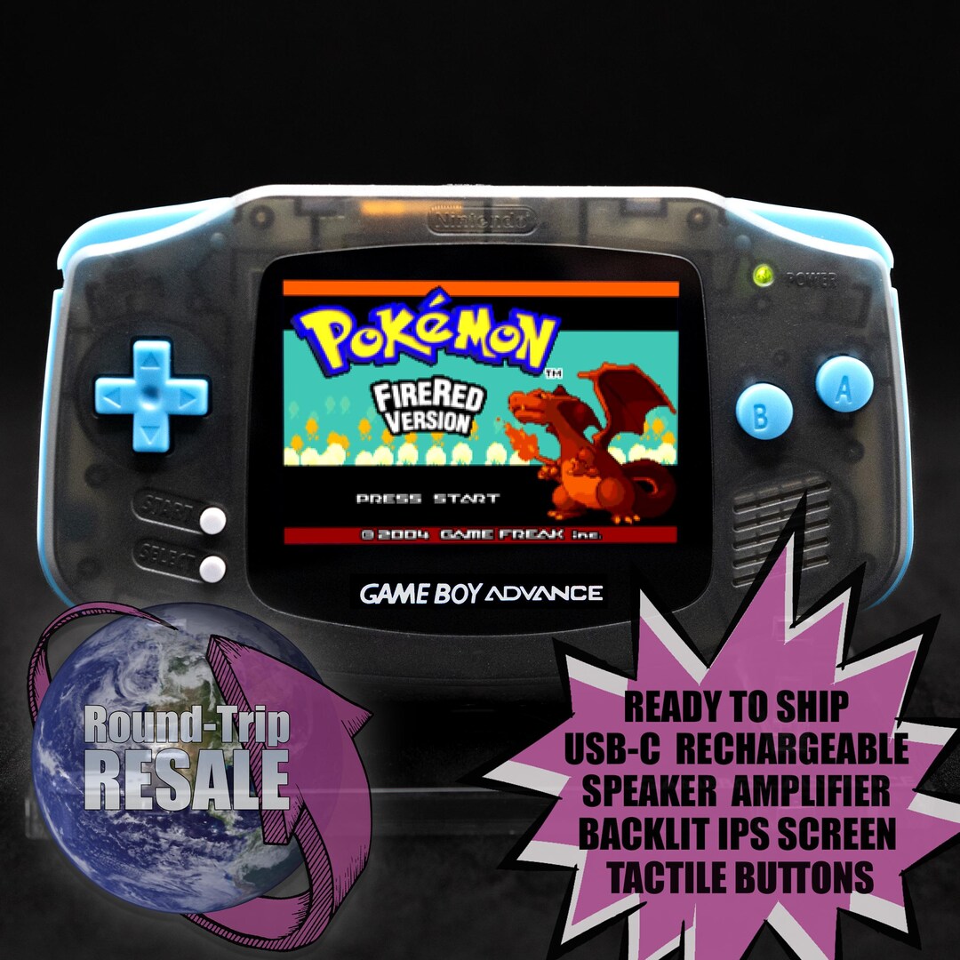Nintendo Game Boy Advance - Laminated V5 IPS Screen - Clear Black ...