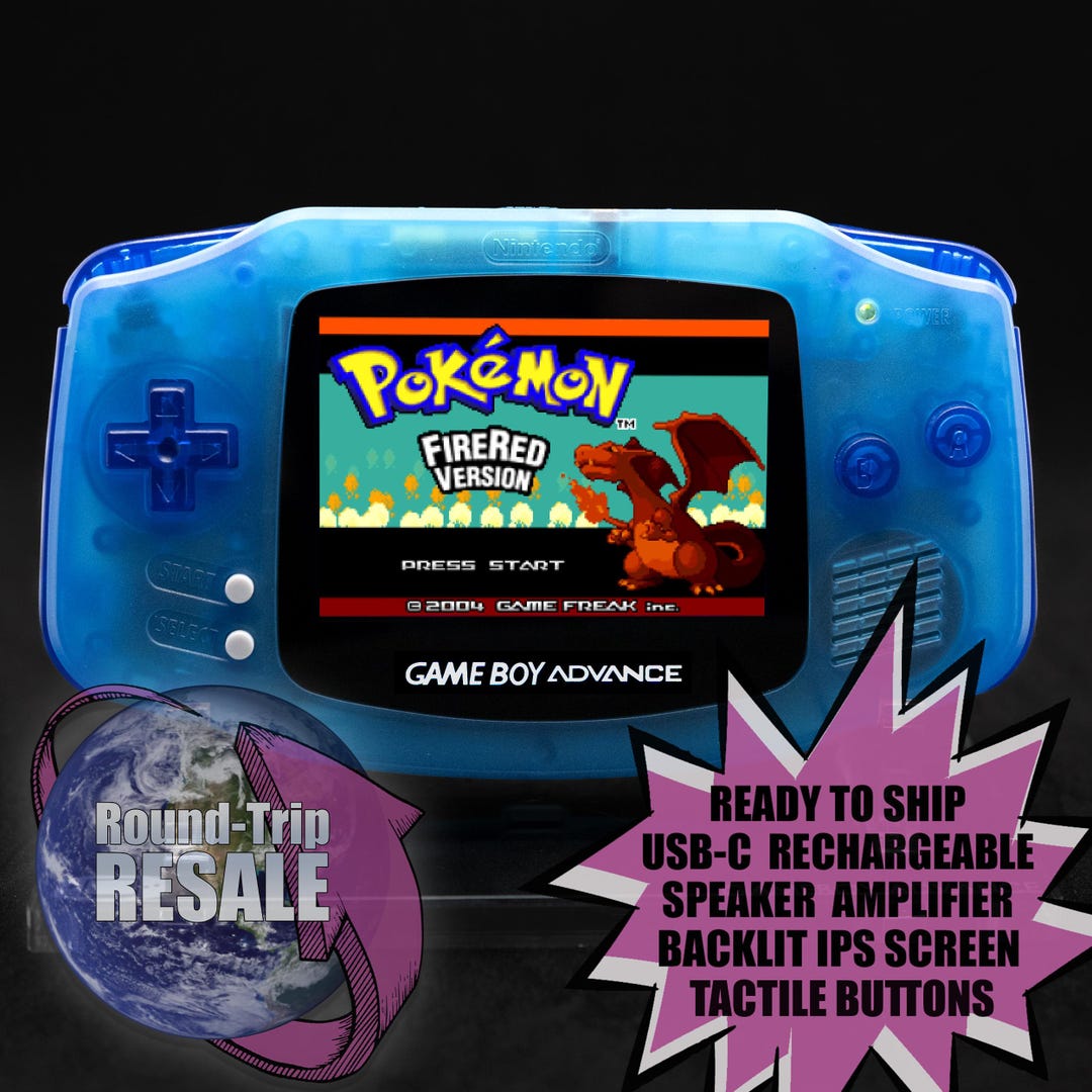 Nintendo Game Boy Advance - Laminated V5 IPS Screen - Glow in the Dark ...