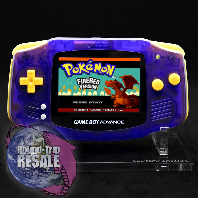 Nintendo Game Boy Advance Laminated V5 IPS Screen Clear Purple / Yellow ...