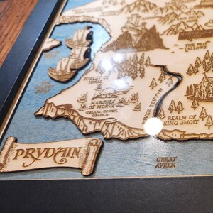 3D Wood Engraved Prythian Map ACOTAR Map - Etsy