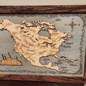 3D Wood Engraved Illea Map From the Selection Map - Etsy