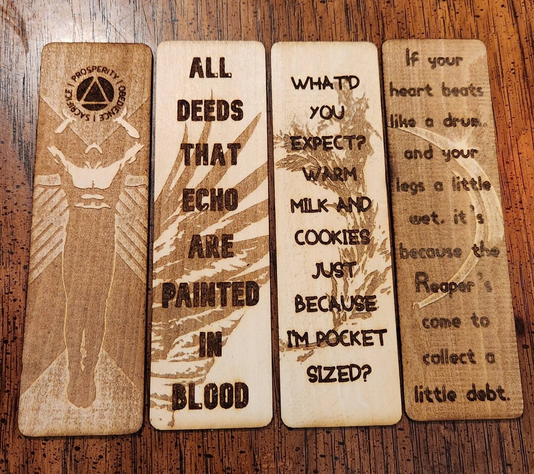 Red Rising Inspired Wooden Bookmarks - Etsy