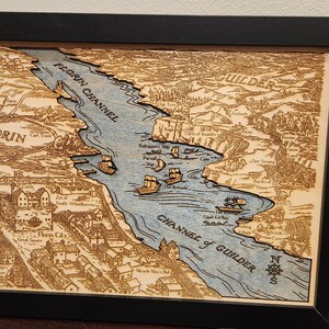 3D Wood Engraved Princess Bride Map - Etsy