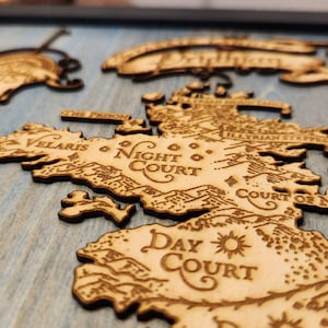 3D Wood Engraved Prythian Map ACOTAR Map - Etsy