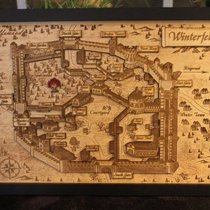 3D Wooden Winterfell Map From Game of Thrones Map Got Map - Etsy