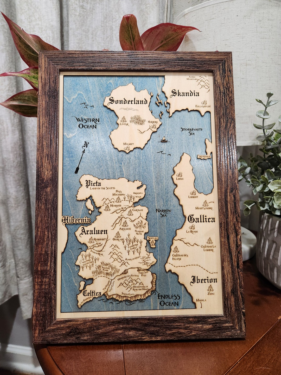 3D Wood Engraved Araluen Map Ranger Apprentice Map - Etsy