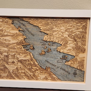 3D Wood Engraved Princess Bride Map - Etsy