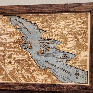 3D Wood Engraved Princess Bride Map - Etsy