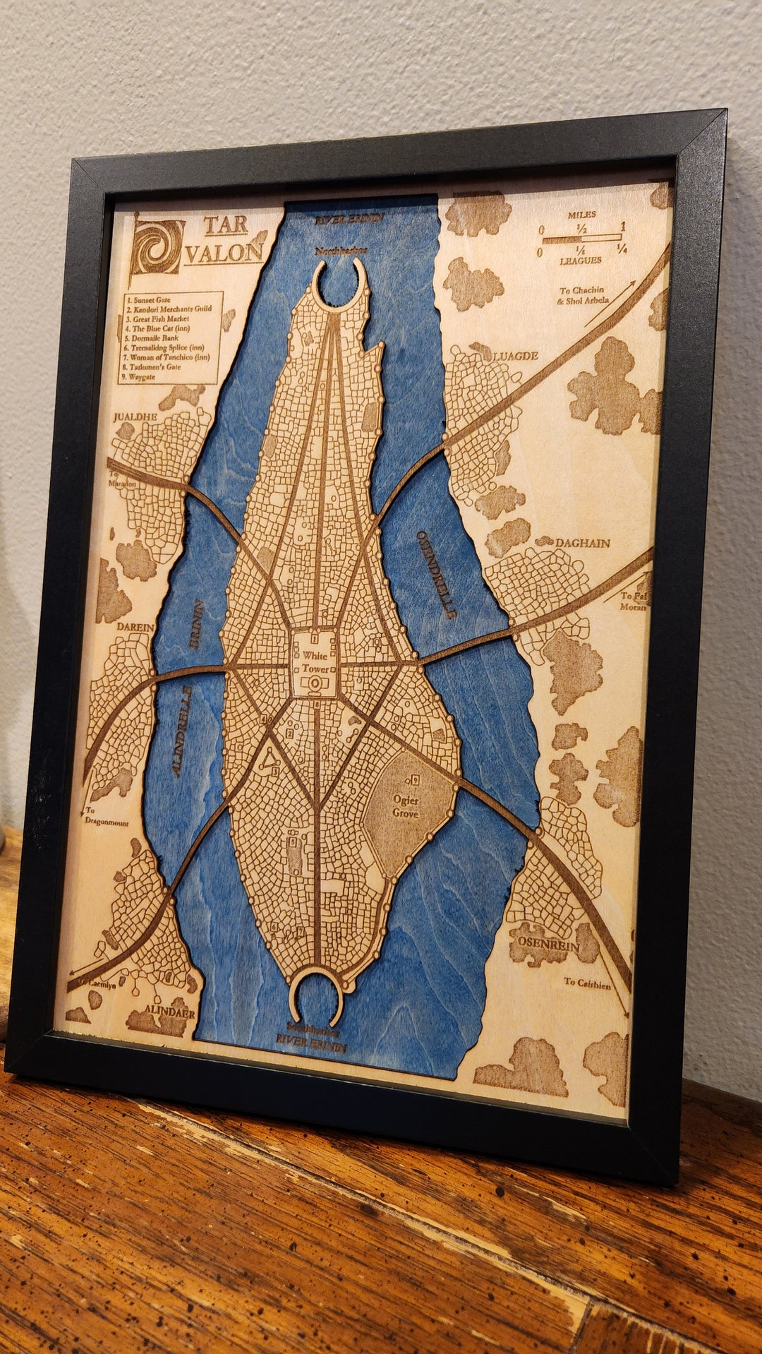 3D Wooden Tar Valon Map From Wheel of Time Map - Etsy