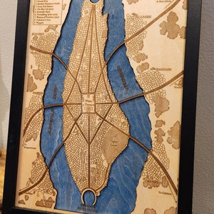 3D Wooden Tar Valon Map From Wheel of Time Map - Etsy