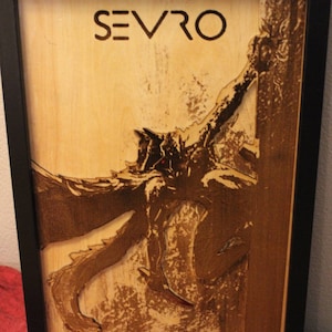 Wood Engraved Red Rising Graphic - Sevro - Etsy