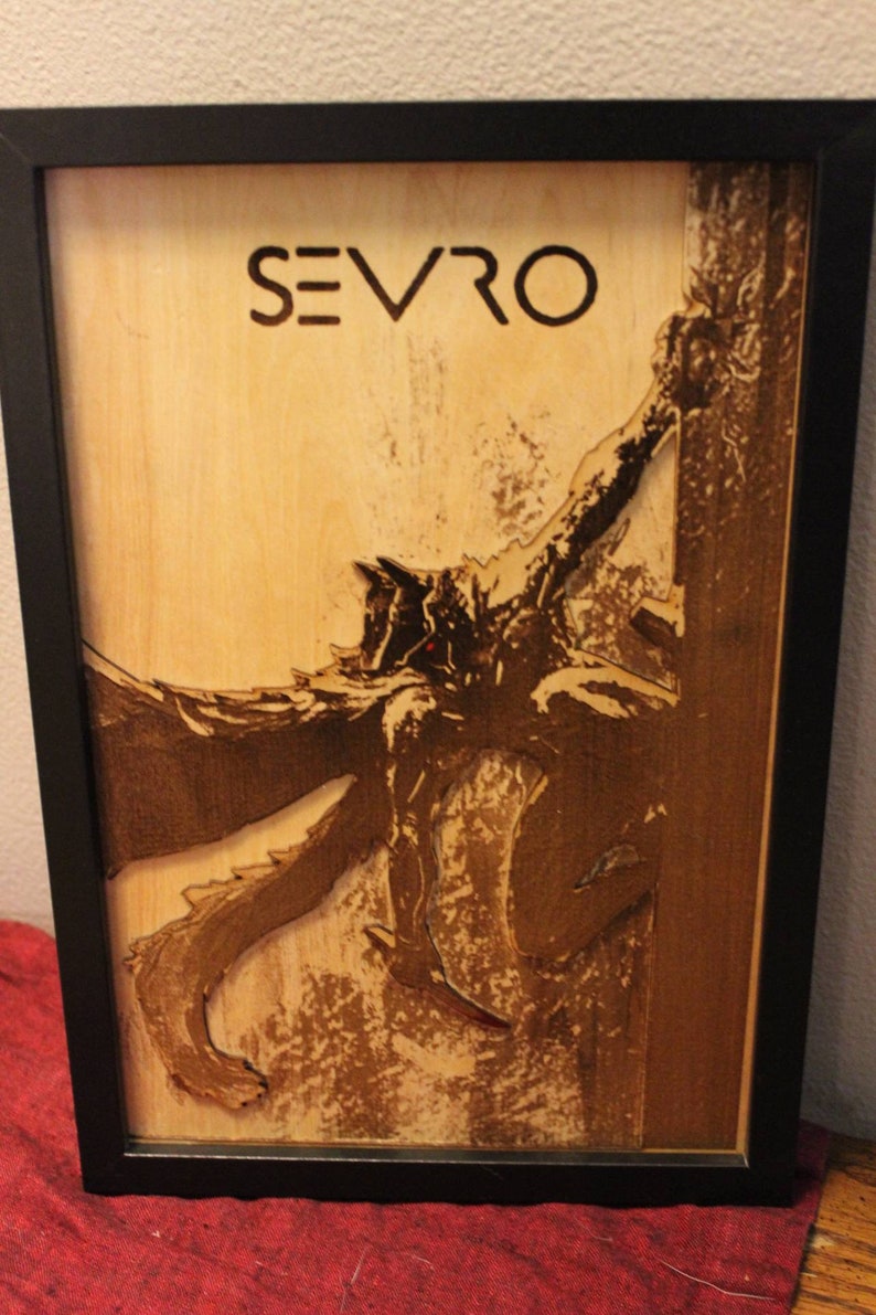 Wood Engraved Red Rising Graphic - Sevro - Etsy