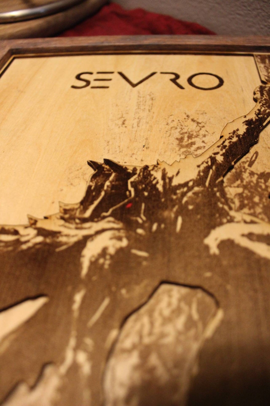 Wood Engraved Red Rising Graphic - Sevro - Etsy