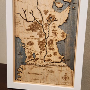 3D Wood Engraved Map From the World of Sabriel Map Old Kingdom Map - Etsy