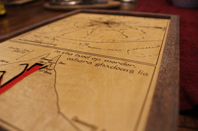 3D Wood Engraved Lotr Map of Mount Doom Map Lord of the Rings - Etsy